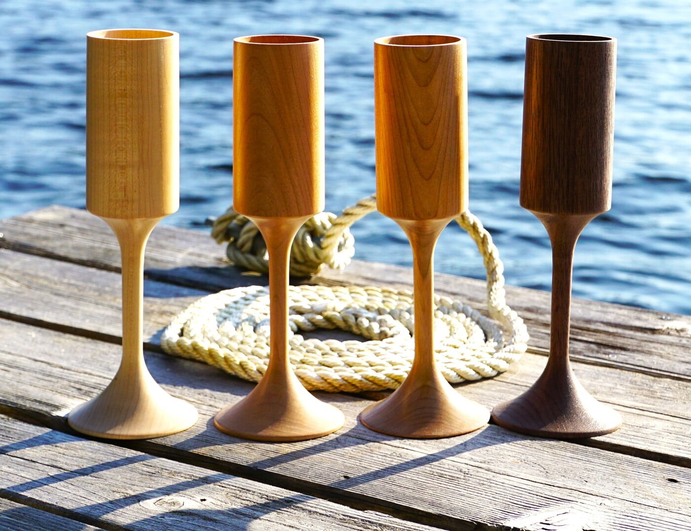 Modern Wood Wine Cups | Silva Culture