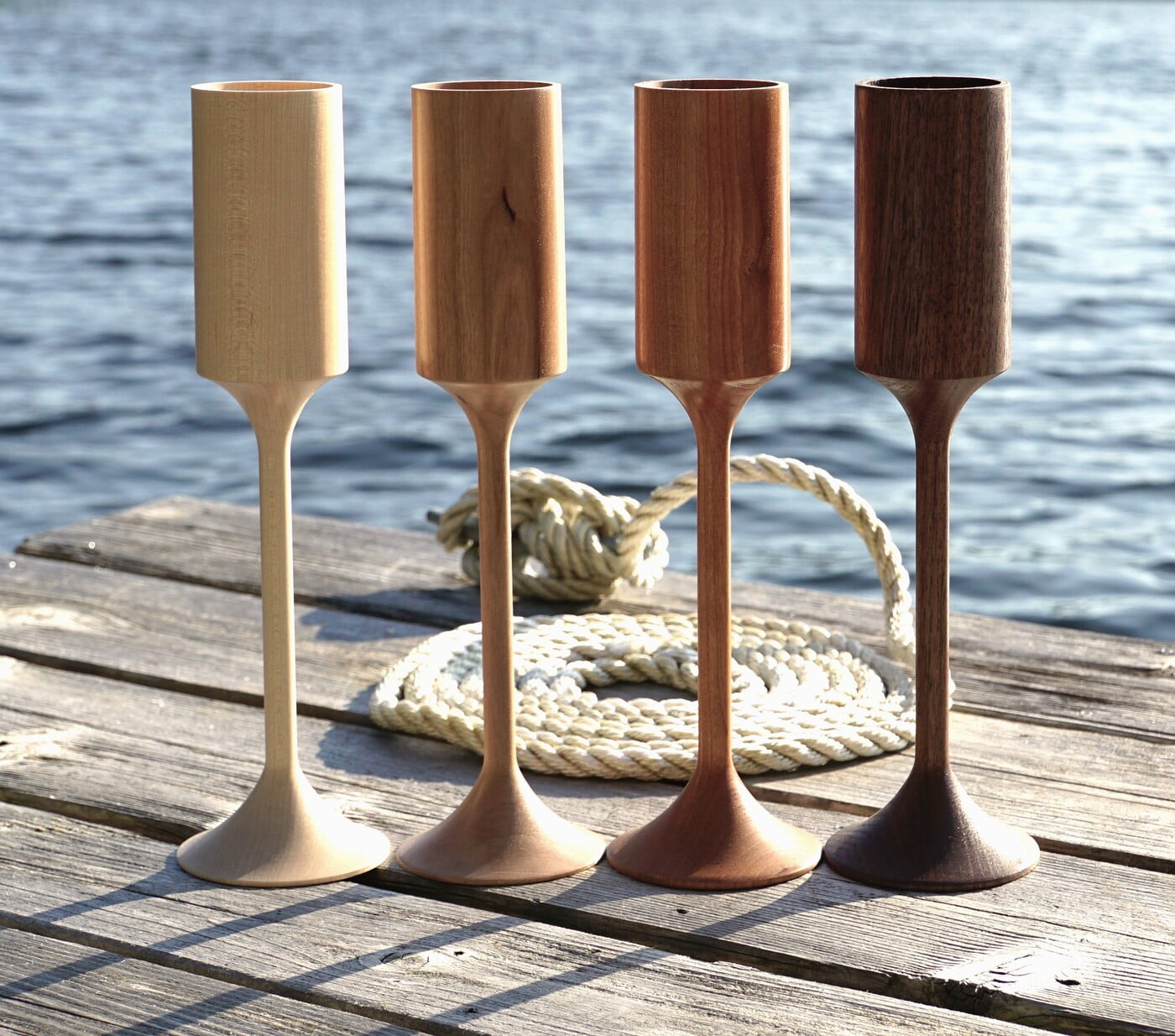 Modern Wood Wine Cups | Silva Culture